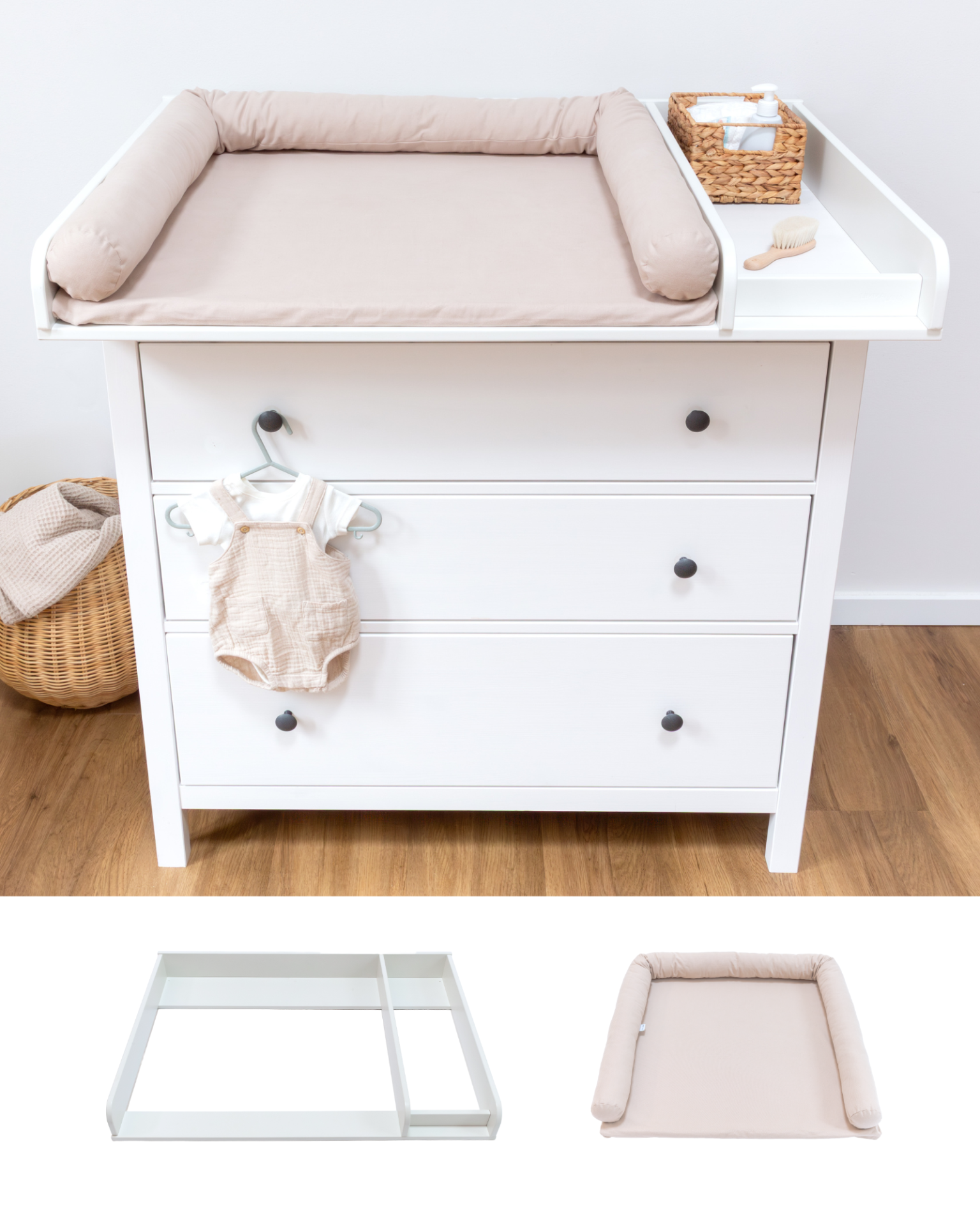 Changing table topper for IKEA HEMNES - Basic Set Beige
