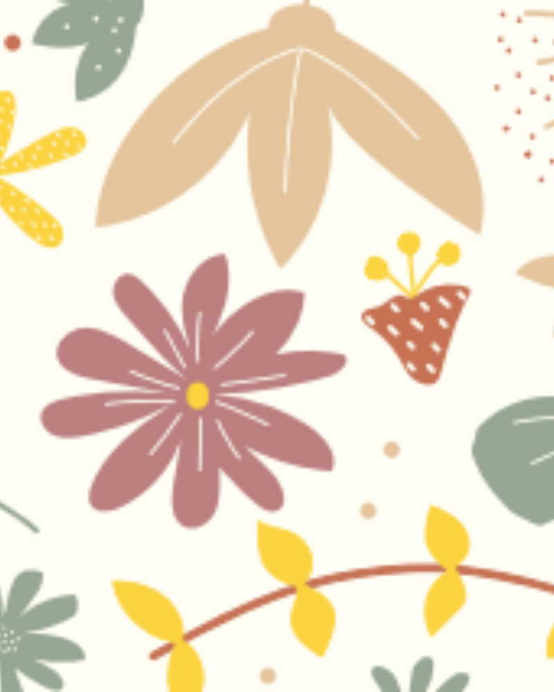 Decal for Ikea KURA bunk bed Flowers - set of 5