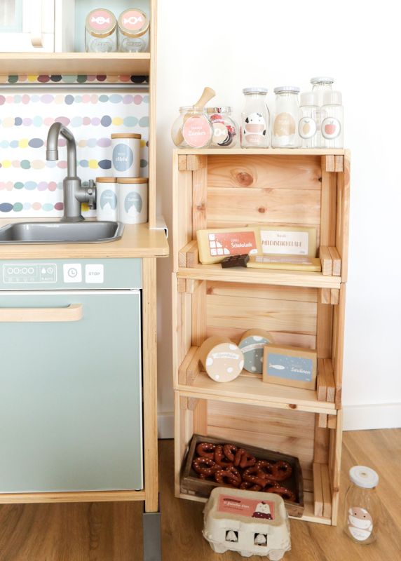 Play kitchen build your own with sticker set