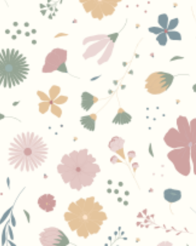 Decal for Ikea KURA bunk bed Flowers - set of 5